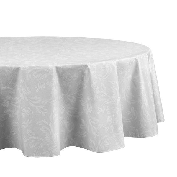 Elrene Home Fashions Camile Floral Scroll Damask Round/oval Vinyl ...