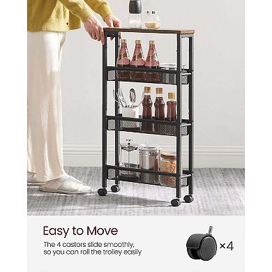 4-tier Rolling Storage Cart