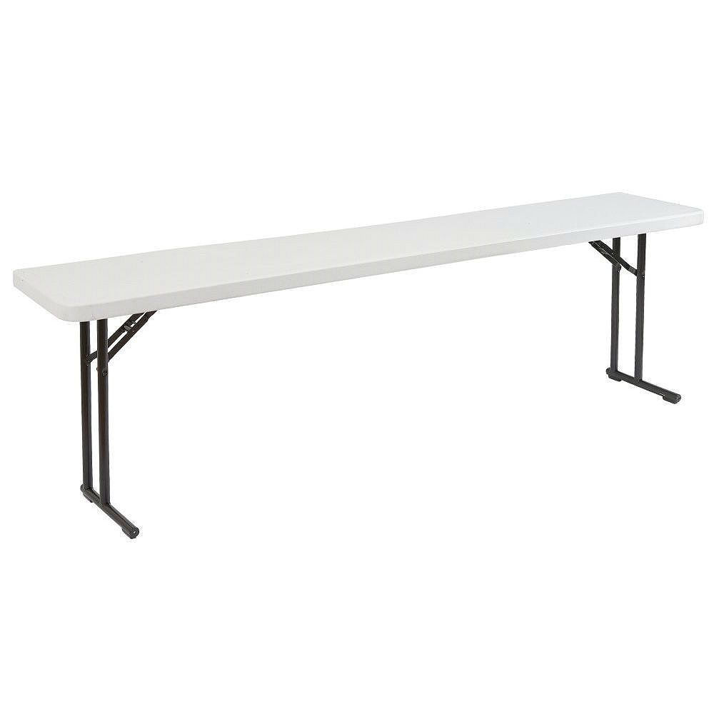 Steel Frame 72-inch Rectangular Grey Plastic Top Folding Table