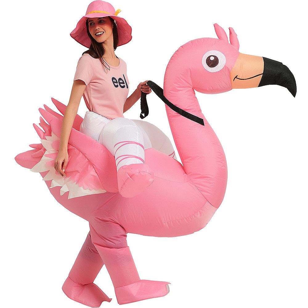 Flamingo Inflatable Riding On, Air Blow Up Costumes Fancy Dress Party ...