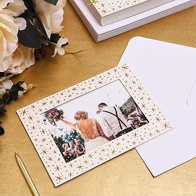 36 Pack 5x7" Photo Insert Paper Picture Frame Note Cards With Star ...