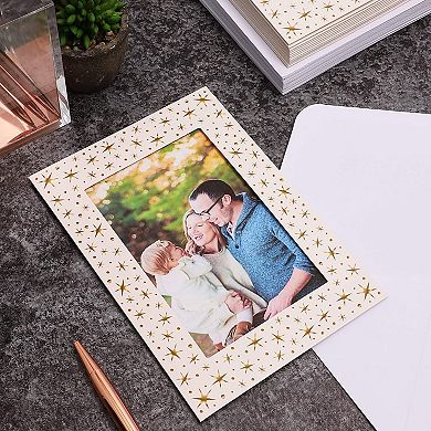36 Pack 5x7" Photo Insert Paper Picture Frame Note Cards With Star ...
