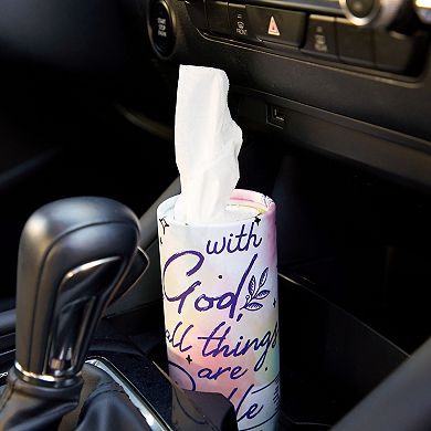 8-pack Round Tissue Boxes For Car Cup Holder - Travel Size Refill Cylinder