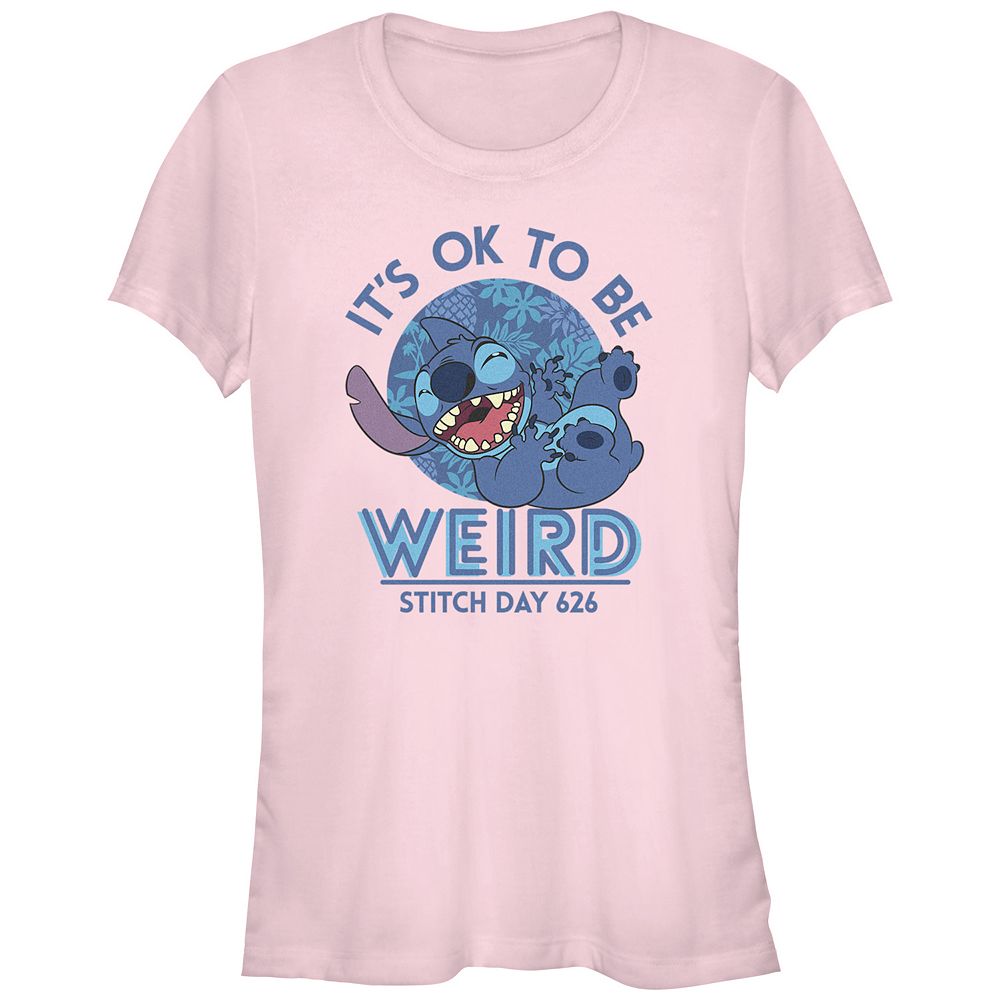 Disney's Lilo & Stitch It's Ok To Be Weird Stitch Juniors' Graphic Tee