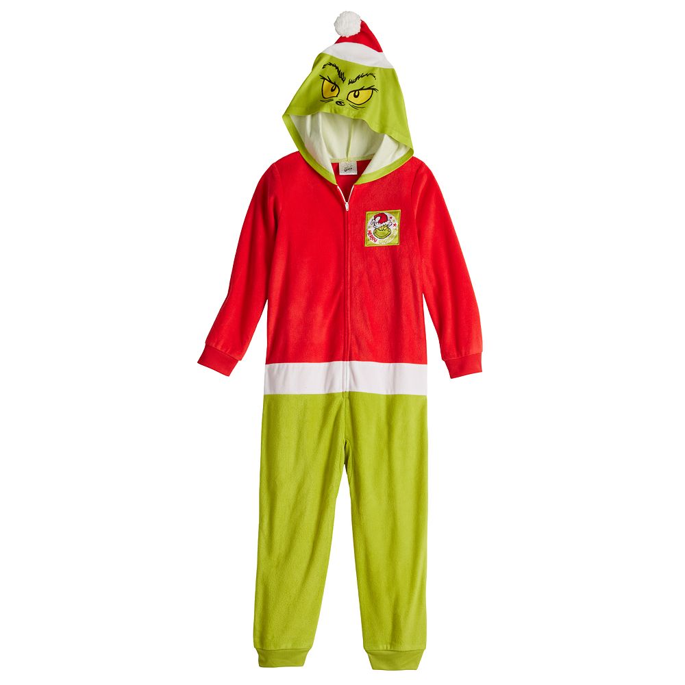 Boys 4-10 Dr. Seuss Grinch 1-Piece Pajamas
