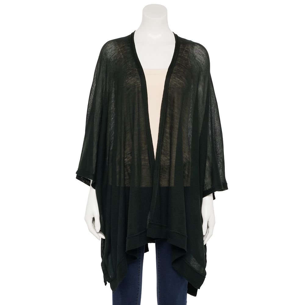 Women's Nine West Ribbed Knit Lightweight Ruana