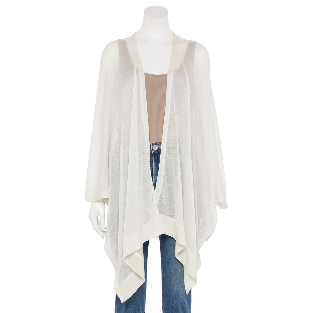 Women's Nine West Ribbed Knit Lightweight Ruana