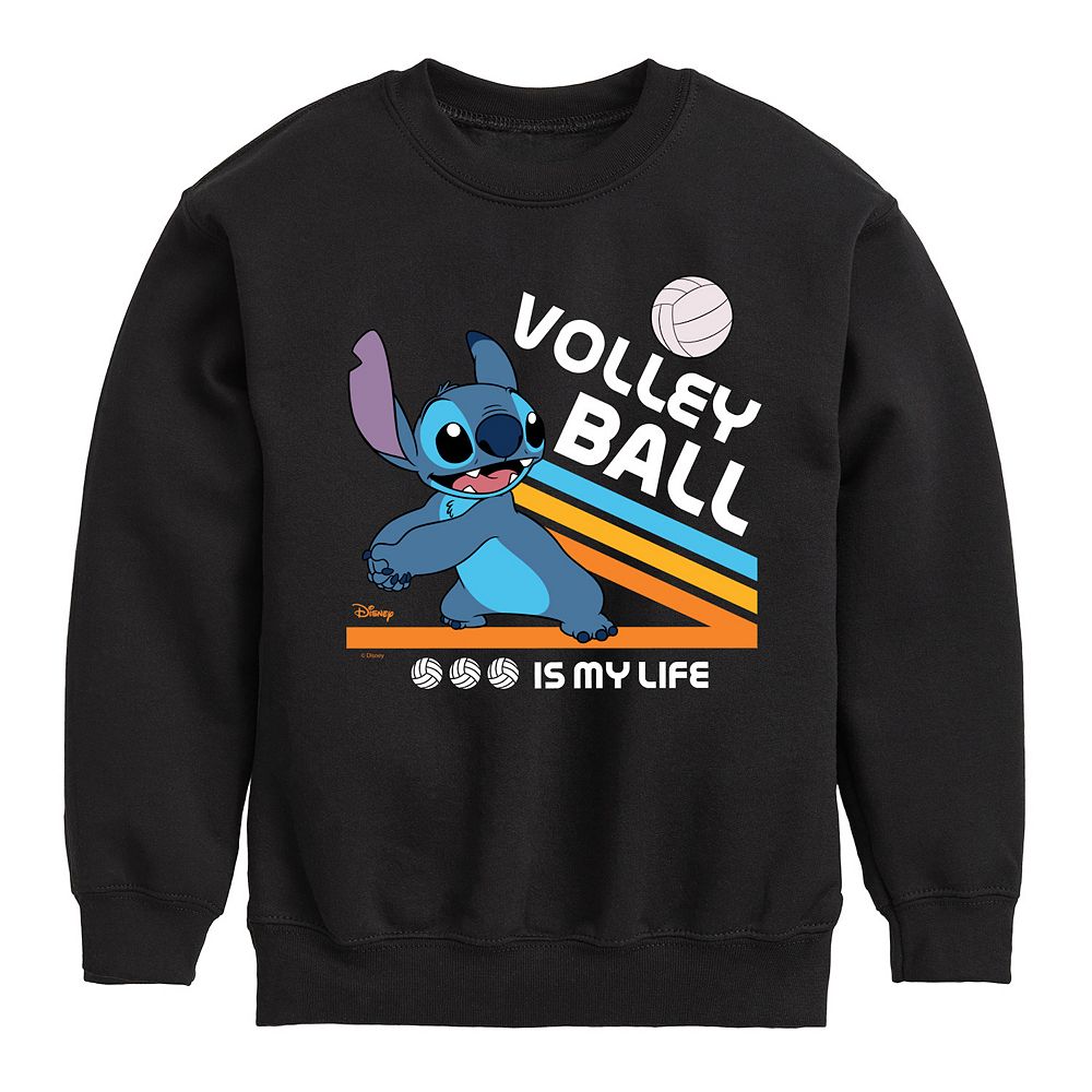 Disney's Lilo & Stitch Boys 8-20 Volleyball Is My Life Crew Fleece ...