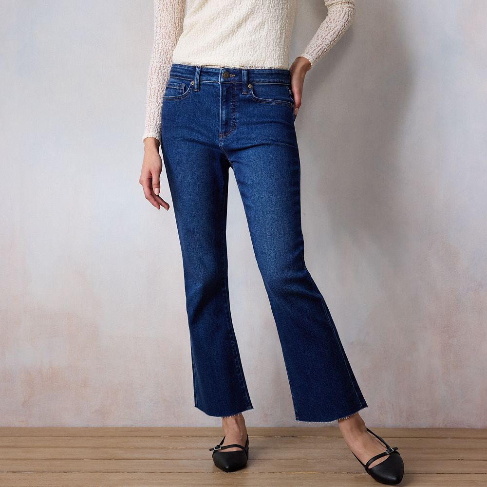 Women's LC Lauren Conrad High Rise Cropped Kickflare Jeans