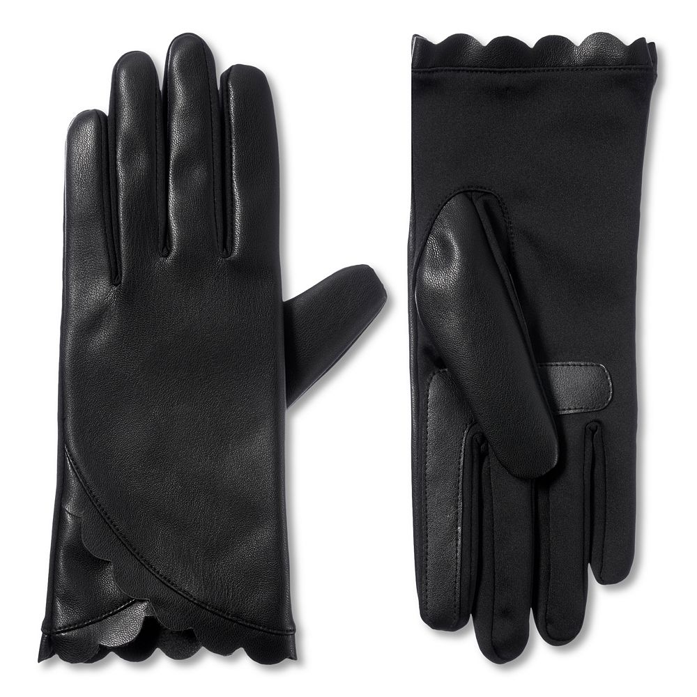 Women's isotoner Rosie Faux Leather SmarTouch Shortie Gloves