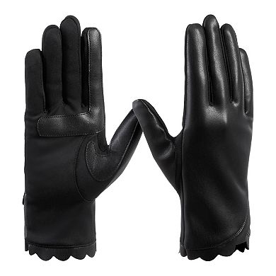 Women's isotoner Rosie Faux Leather SmarTouch Shortie Gloves