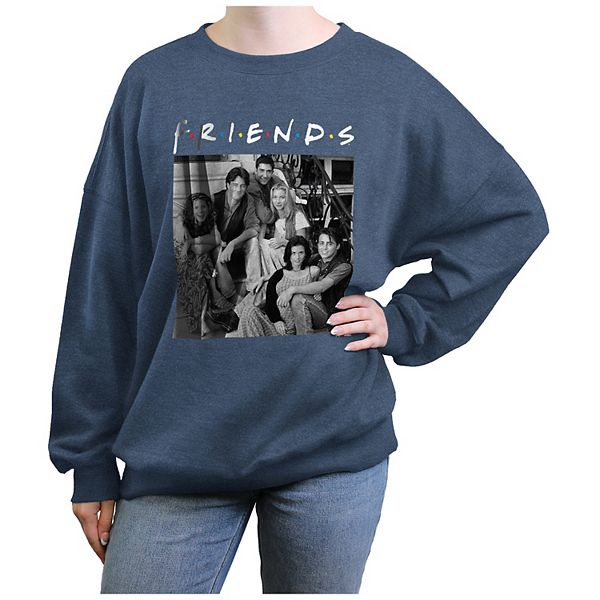 Juniors' Friends Stairs Group Photo Graphic Fleece Pullover