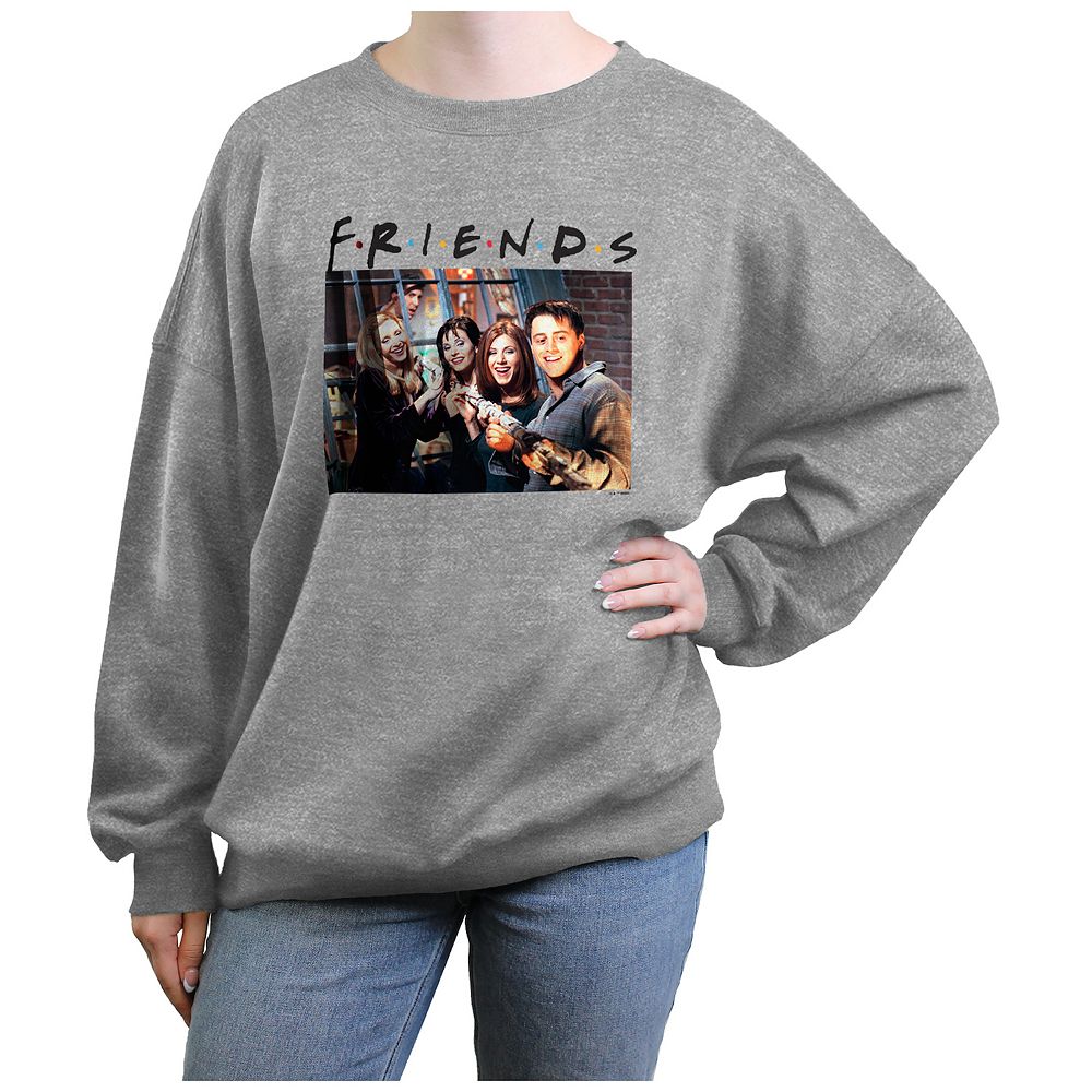 Juniors' Friends Long Poking Stick Scene Graphic Fleece Pullover