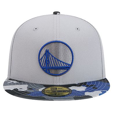 Men's New Era Gray Golden State Warriors Active Color Camo Visor ...