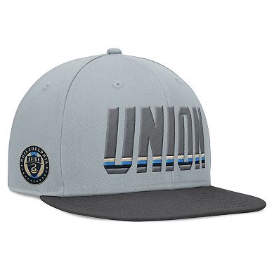 Men's Fanatics Branded Gray Philadelphia Union Smoke Snapback Hat