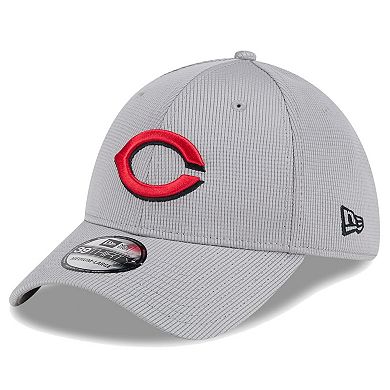 Men's New Era Gray Cincinnati Reds Active Pivot 39THIRTY Flex Hat