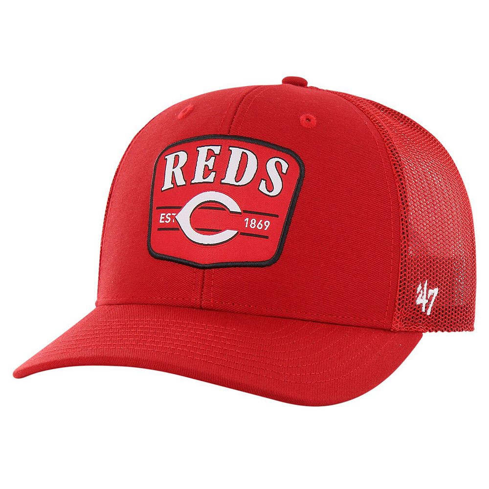 Men's '47 Red Cincinnati Reds Squad Trucker Adjustable Hat