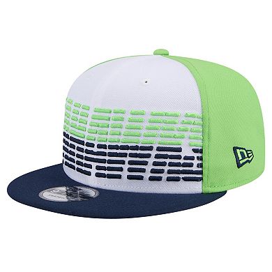 Men's New Era White/College Navy Seattle Seahawks Throwback Space ...