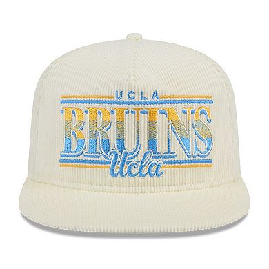 Men's New Era White UCLA Bruins Throwback Golfer Corduroy Snapback Hat