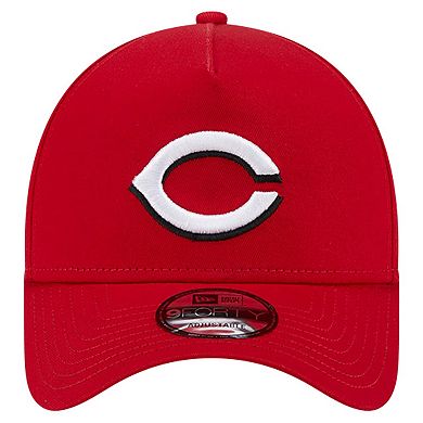 Men's New Era Red Cincinnati Reds Team Color A-Frame 9FORTY Adjustable Hat