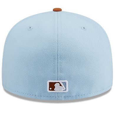 Men's New Era Light Blue/Brown Cincinnati Reds Spring Color Basic Two ...