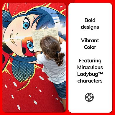 Well Woven Miraculous Ladybug Double Face Miraculous Kids Area Rug