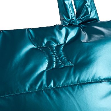 Hurley Water Resistant Metallic Puffer Tote