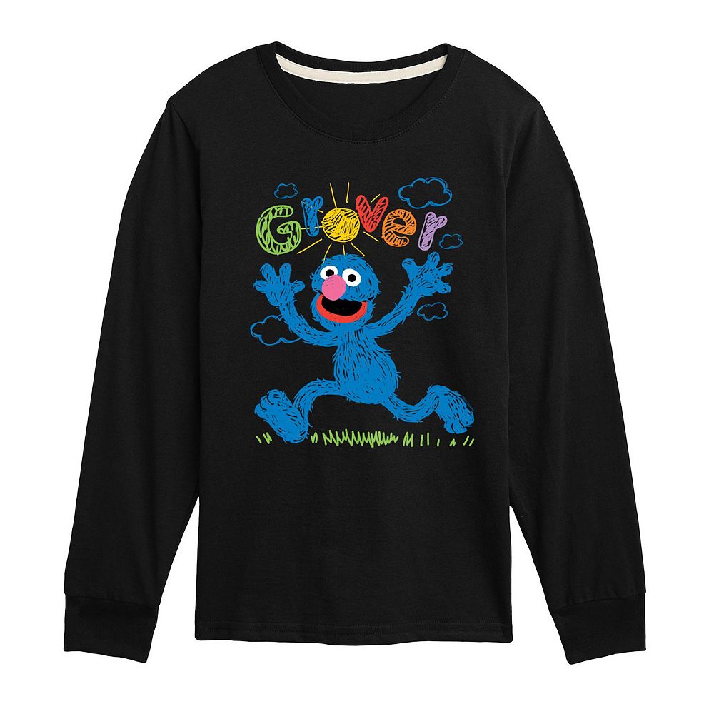 Boys 8-20 Sesame Street Grover Long Sleeve Graphic Tee