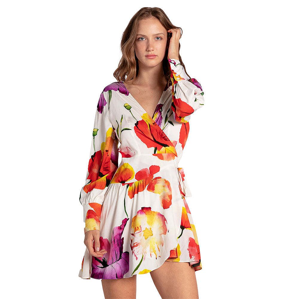 The Dancer Longsleeve Mini Wrap Dress