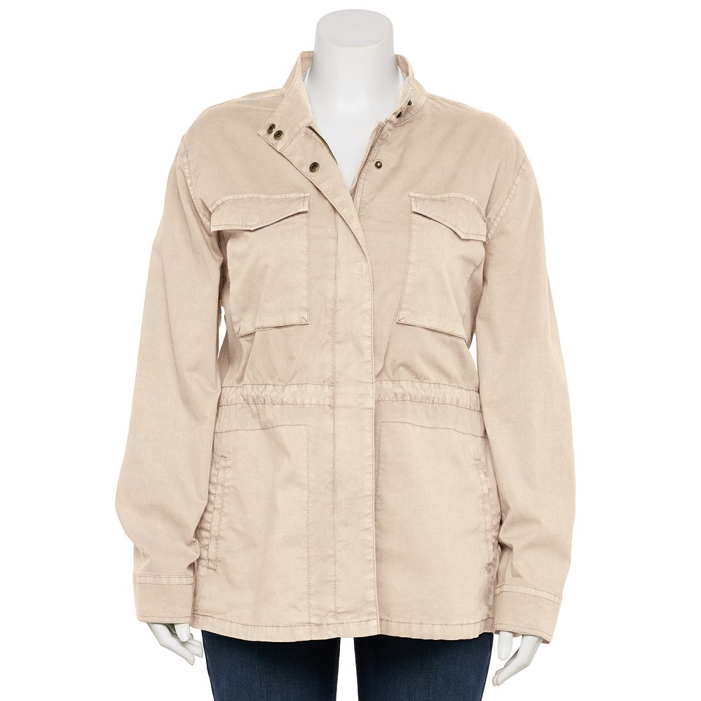 Plus Size Sonoma Goods For Life® Patch Pocket Utility Jacket