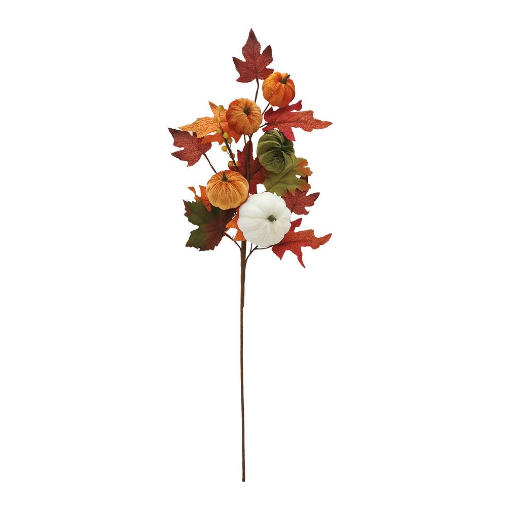 Celebrate Together™ Fall Velvet Pumpkin Artificial Stem