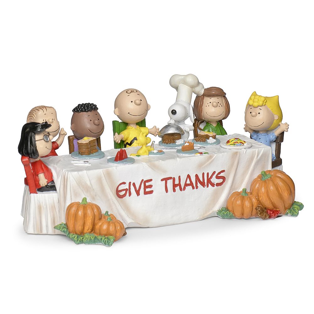 Roman Peanuts "Give Thanks" Thanksgiving Meal Figurine Table Decor