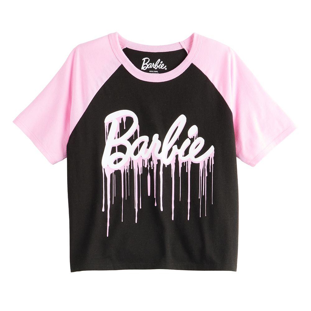 Girls 7-16 Barbie® Drip Cropped Graphic Tee