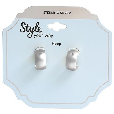 Style Your Way Sterling Silver Small Hoop Earrings