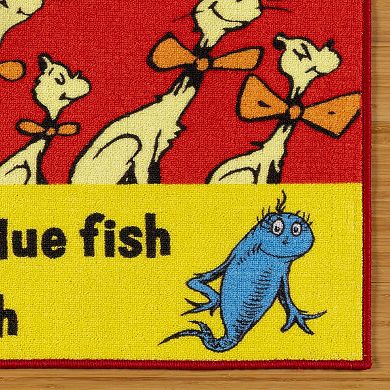 Dr. Seuss' One Fish, Two Fish, Red Fish, Blue Fish Counting Area Rug