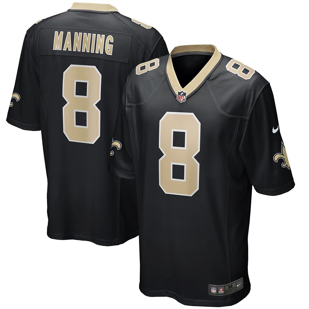 Men's Nike Archie Manning Black New Orleans Saints Game Retired Player ...