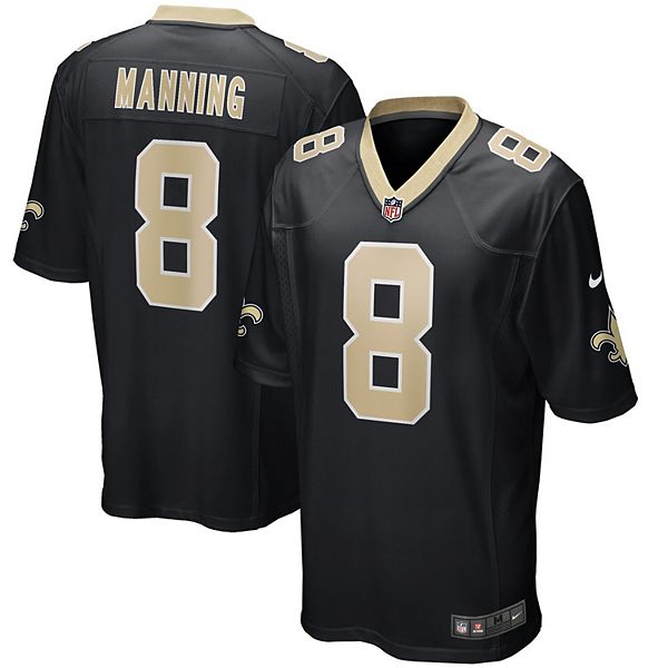 Men's Nike Archie Manning Black New Orleans Saints Game Retired Player ...