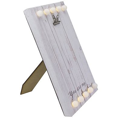 LED Lighted "You are my Sunshine" Canvas with Photo Clip 10.25"