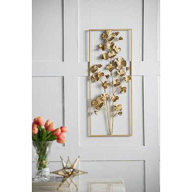 30" Gold Classic Vintage Style Rectangular Wall Art Decor