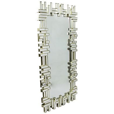 47" Champagne Gold Rectangular Modern Home Wall Mirror