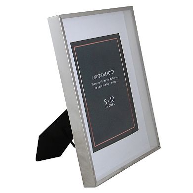14" Contemporary Rectangular 8" x 10" Photo Picture Frame - Silver and ...