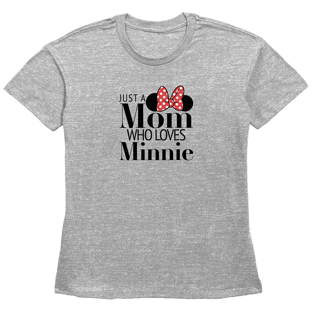 Disney Minnie Mouse Women's Just A Mom Who Loves Minnie Basic Fit ...