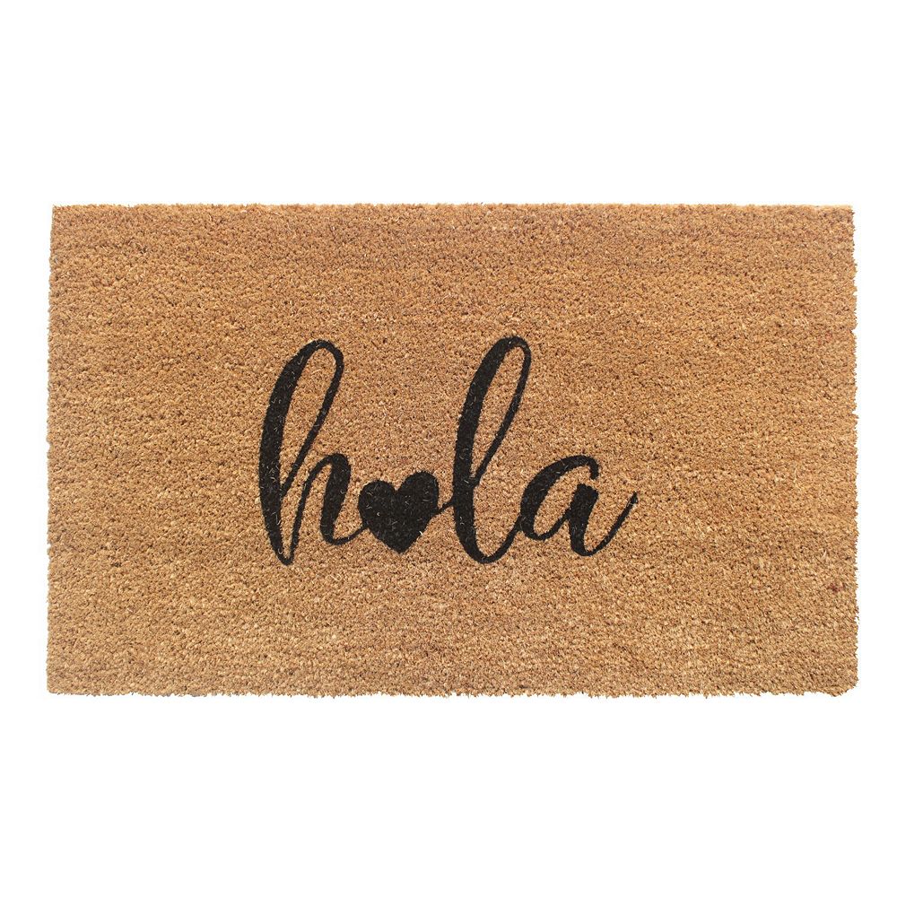 RugSmith Hola Script Heart Corazon Doormat