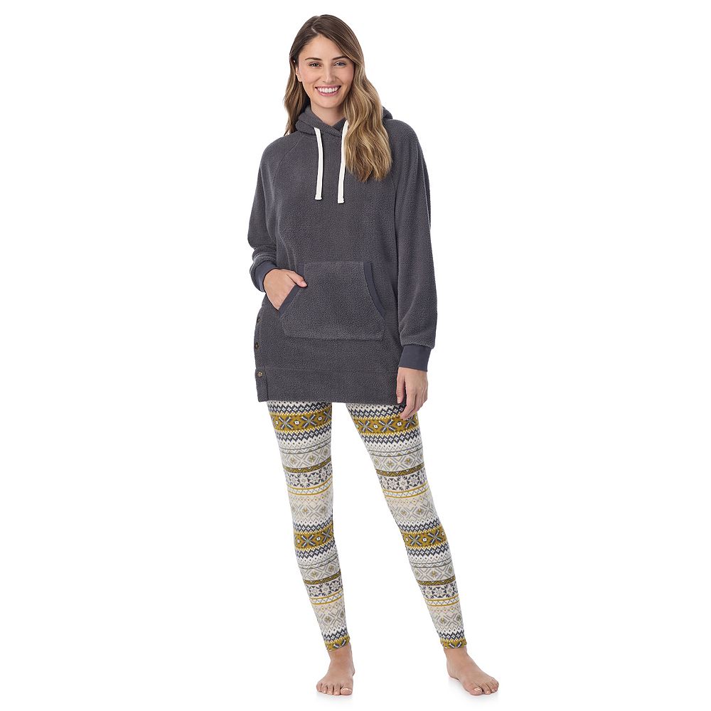 Women's Cuddl Duds® Fleece Hooded Tunic Pajama Top & Pajama Bottoms Set