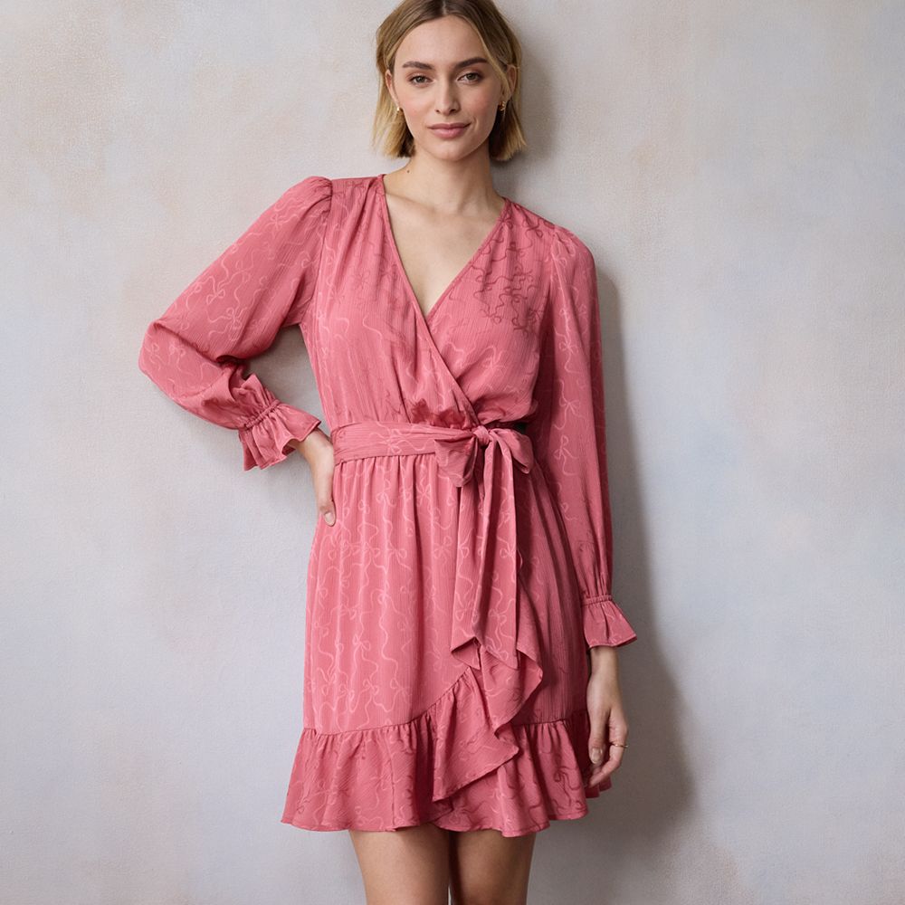 Petite LC Lauren Conrad Wrap Mini Dress