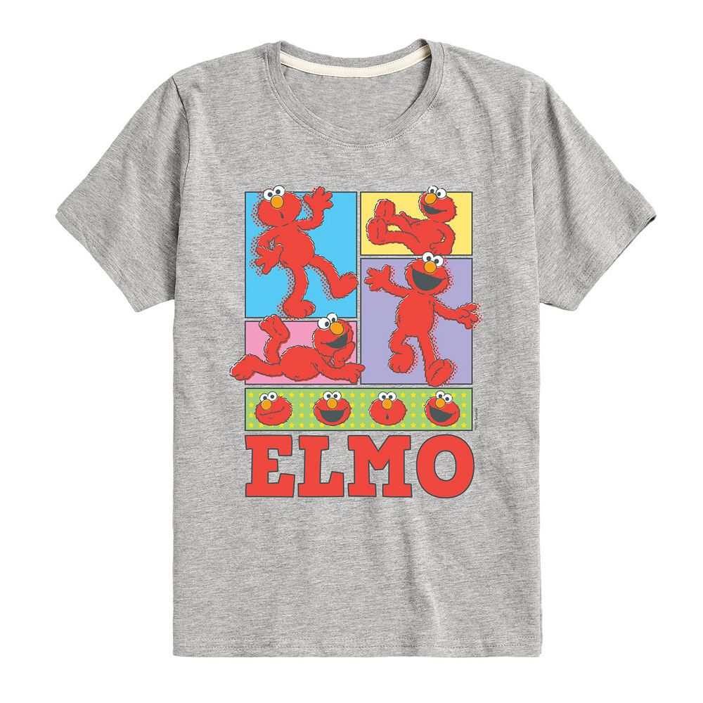 Boys 8-20 Sesame Street Elmo Grid Graphic Tee