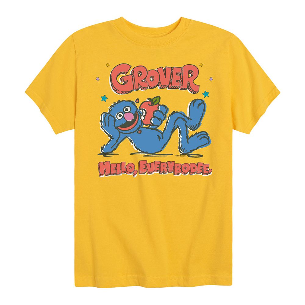 Boys 8-20 Sesame Street Grover Hello Graphic Tee