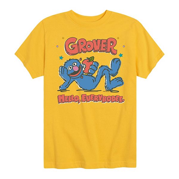 Boys 8-20 Sesame Street Grover Hello Graphic Tee