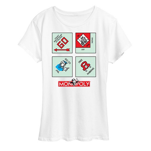 Women's Monopoly Corner Squares Graphic Tee by Hasbro