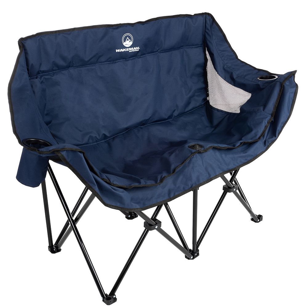 Wakeman 2-Person Foldable Portable Padded Couch Camping Chair